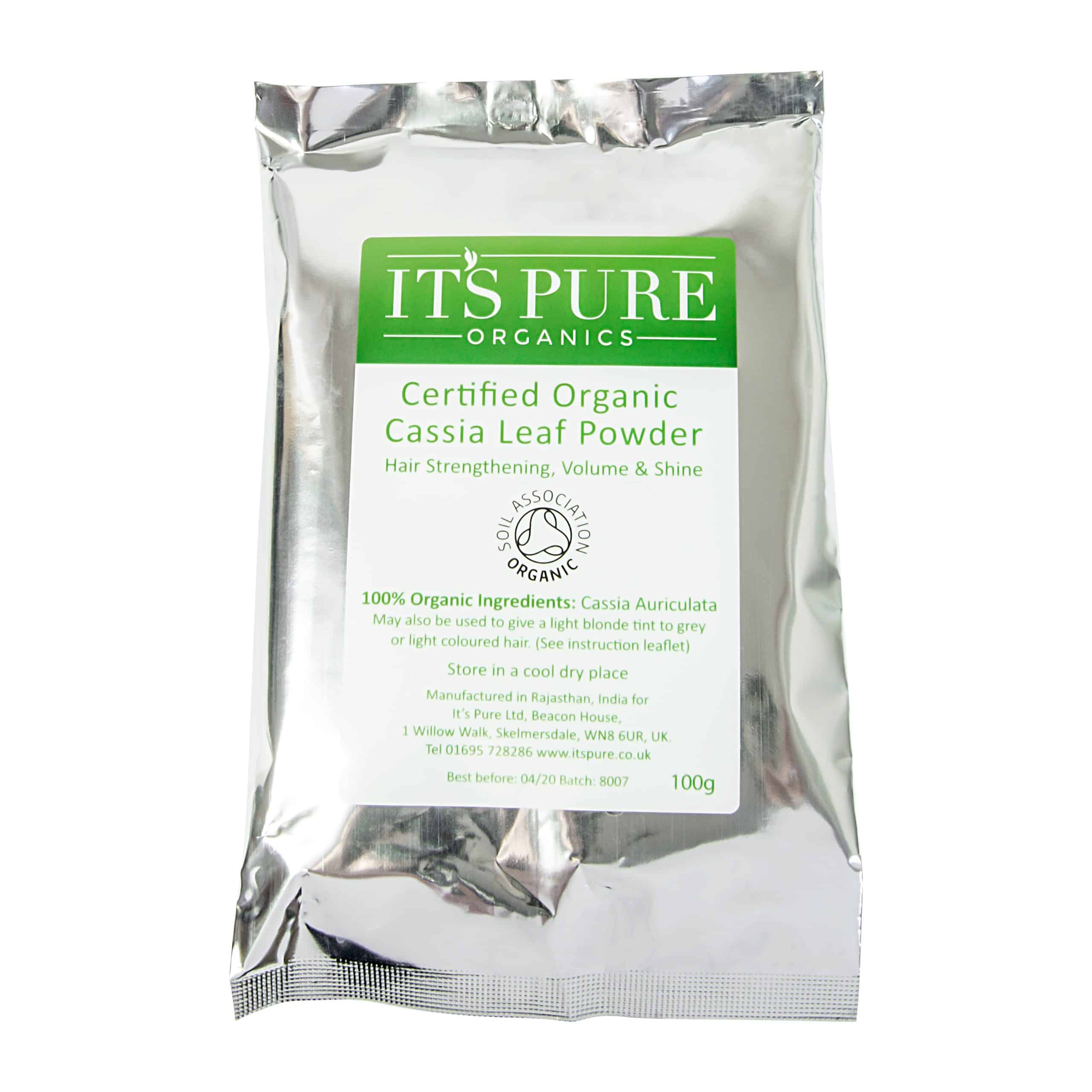 Certified organic cassia leaf powder (100 grams) - Ayurvedic hair herbs ...